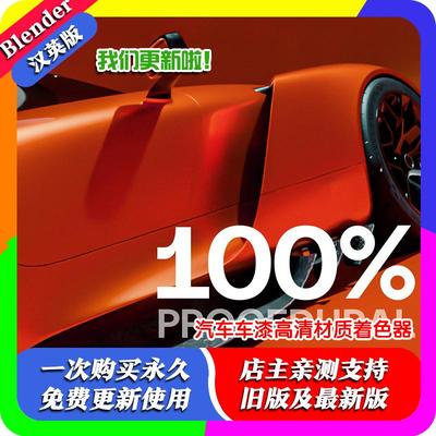 blender插件 Udin Blender Shaders Pro 汽车车漆高清材质着色器