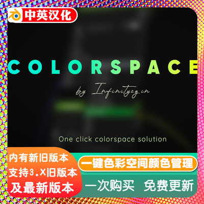 Blender插件 Colorspacer 2.2 一键色彩空间颜色管理 ACES AGX
