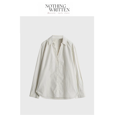 【现货】Nothing Written Narchi休闲版型敞口领衬衫春季新款
