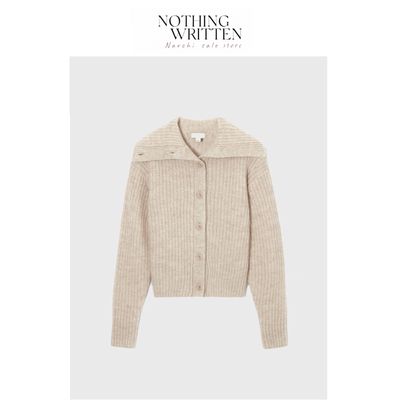 【现货】Nothing Written Narchi女装休闲纽扣翻领羊毛混纺开衫冬