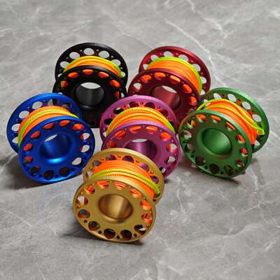 巨物潜水浮标线轮铝合金扁线