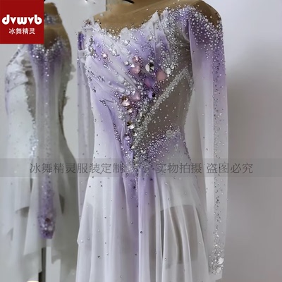 定制花样滑冰表演服定制女童