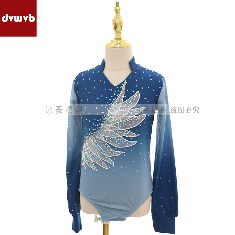 DVWVB定制花样滑冰冰舞精灵 烫钻滑冰服滑冰裙儿童成人款X251