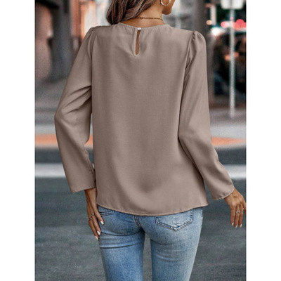 ladies blouse Long sleeve shirt women's top 长袖衬衫女士上衣