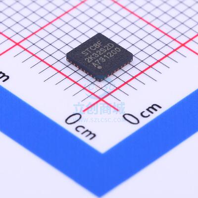单片机(MCU/MPU/SOC) STC8F2K32S2-28I-QFN32 QFN-32 全新原装进