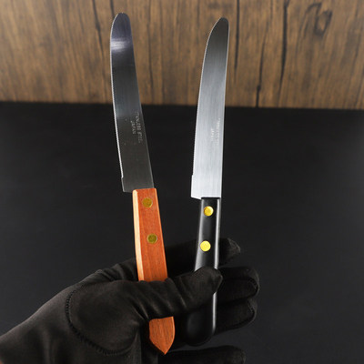 不锈钢圆头锯齿牙型柠檬面包刀