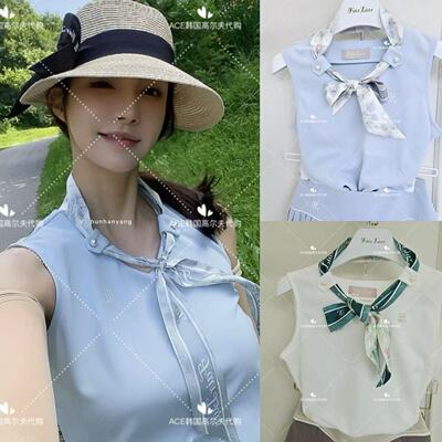 FL女士高尔夫透气舒适丝巾无袖