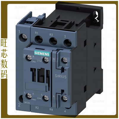 3RT25261AK60【CONTACTOR S0 25A 120VAC 2NO/2NC】