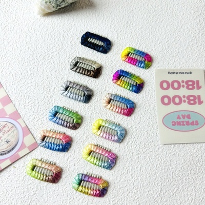 马尔济斯鼻梁夹约克夏彩虹色宠物小夹子狗狗发饰小狗专用发卡梳夹