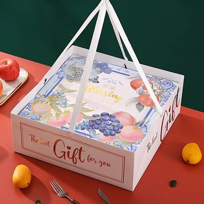 高档水果礼品包装盒10斤葡萄苹果蜜桃果篮送礼空盒子大号定制logo