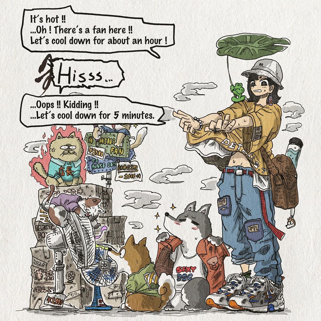 A321手绘人物线稿可爱插画萌系设计素材卡通动漫