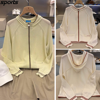 韩国代购lanvin blanc高尔夫球服26春夏女轻质透气宽松连帽外套