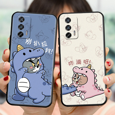 适用RealmeGTNeo闪速版手机壳oppo保护套真我gt防摔软壳gt neo全包q3pro网红可爱gtneo闪速版文字rmx3350创意