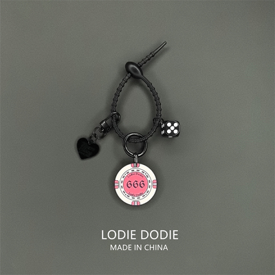 原创好运筹码钥匙扣男女汽车钥匙链挂件包包挂饰卡通可爱高档情侣