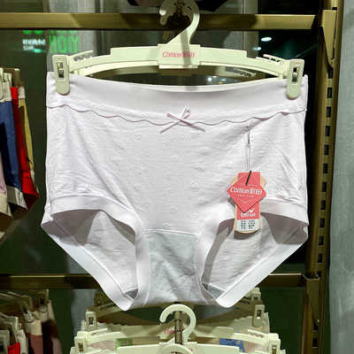 彩田60支棉莫提花面料女士内裤