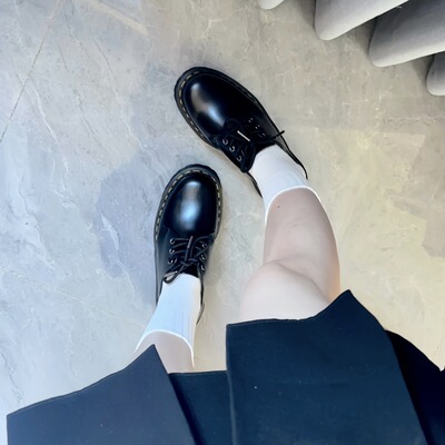 百搭潮单鞋女1461厚底Bex3孔真皮增高Quad英伦风jk小皮靴单鞋