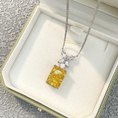 10克拉纯银s925进口高碳钻项链