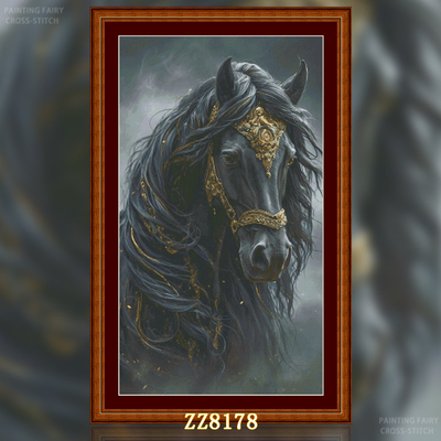 【ZZ8178-黑马乌骓】十字绣2026新款客厅餐厅动物系列简约欧式画