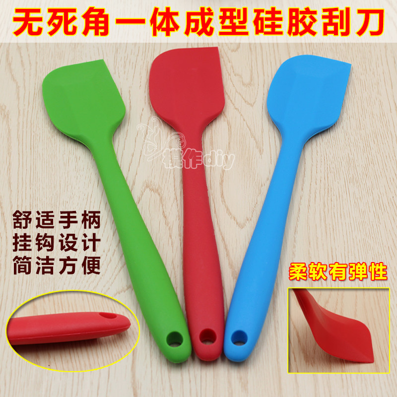 烘焙工具一体硅胶抹刀耐高温奶油搅拌工具刮刀油刷大小号多款可选