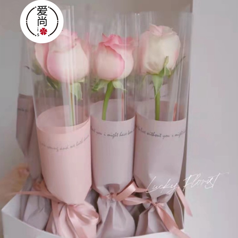教师节单支花束包装纸玫瑰花袋康乃馨包装袋鲜花包装纸diy材料_虎窝淘