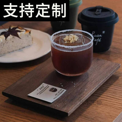 ins木质托盘平面日式茶盘餐盘咖啡厅甜品盘蛋糕盘点心盘combo托盘