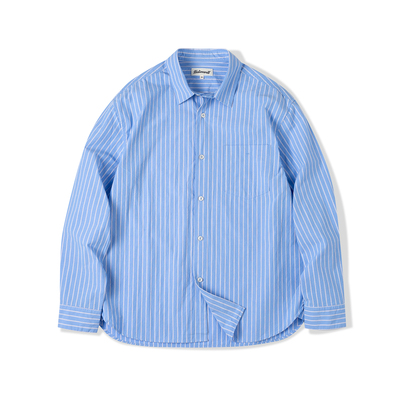 NATIVEWELL松式砂洗长绒棉长袖衬衫自然松弛质感