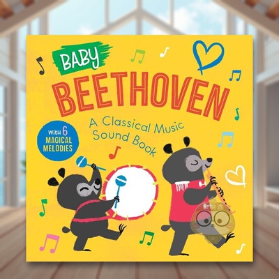 【现货】宝贝的贝多芬经典音乐有声书Baby Beethoven A Classical Music Sound Book英文儿童趣味3-6岁精装Little Genius Books进