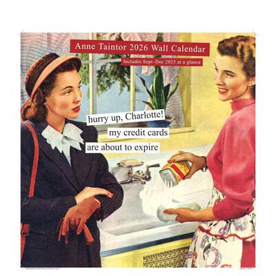 【预售】安妮·坦托2026年挂历 Anne Taintor 2026 Wall Calendar 原版日历