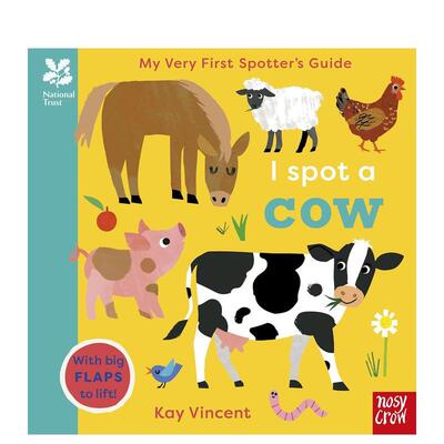 【预售】英国国民信托：我发现了一头奶牛 趣味翻翻书 可扫描跟读 National Trust: My Very First Spotter's原版英文儿童趣味进口