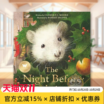 【现货】圣诞前夕【Robert Ingpen】The Night Before Christmas英文儿童绘本节日庆典3-6岁平装Clement C. Moore进口原版书Welbe