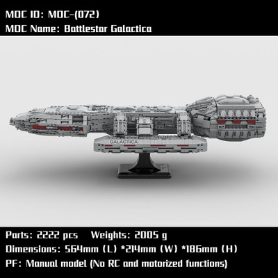 MOC-XM072 太空堡垒卡拉狄加 2222片 电子图纸 拼插积木