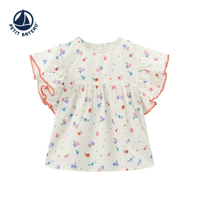 Petitbateau春夏婴幼儿碎花衬衫