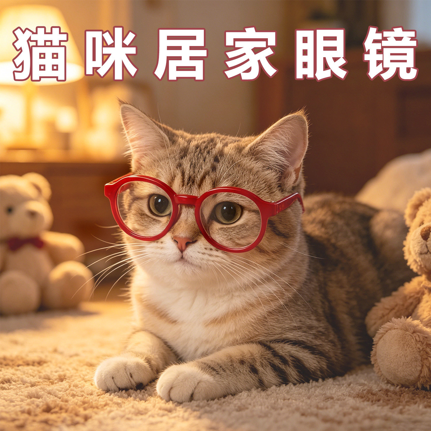 宠物眼镜室内户外通用猫眼镜小猫日常护目镜拍照装饰镜宠物防风镜
