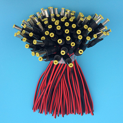 芯DC电源线监视摄影机电源接头红黑公头线集中供电12V24VDC头