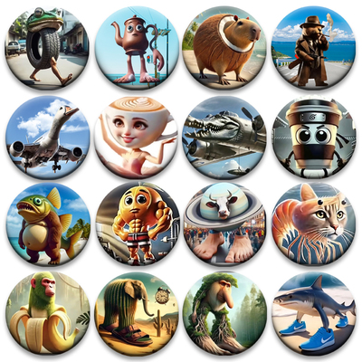 新款外国山海经AI吧唧徽章Tung tung tung sahar强力周边挂件送人