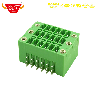 3.81mm三排紧凑弹簧插拔式接线端子排插座KF2EDGKRHHM 0221-2508L