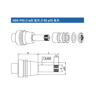德国GDS砂轮杆Deckel/ISO