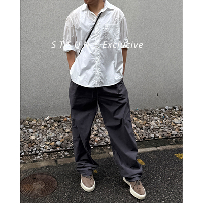 STS慵懒感可调裤脚宽松长裤