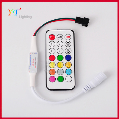 LED迷你WS2811 16703 1903IC幻彩RGB灯带无线SPI信号控制器5V-24V