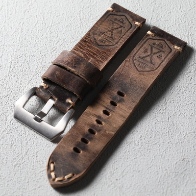 手工微瑕真皮表带202224mm