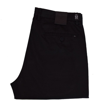 时尚商务棉质直筒修身中腰休闲裤