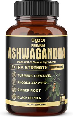 美国代购5in1 Premium Ashwagandha Capsules, High Extracted