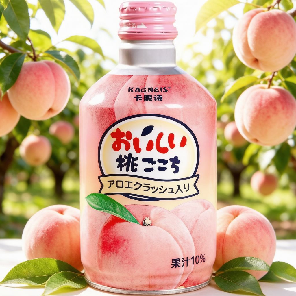 包邮日本进口卡昵诗水蜜桃kagneis白桃果汁日式料理餐饮网红选配