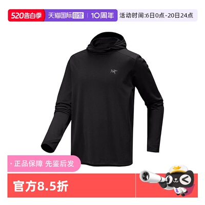 【自营】ARC‘TERYX/始祖鸟男士短款抓绒衫黑色长袖