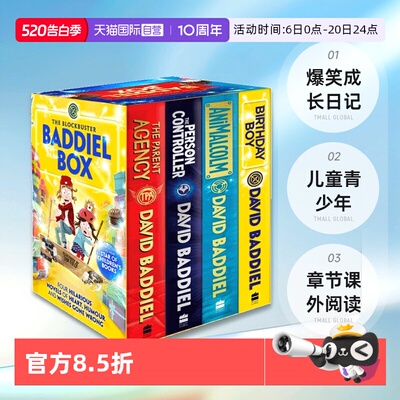【自营】预售 英文原版 The Blockbuster Baddiel Box 大卫巴蒂尔系列4册盒装 爆笑成长日记英语读物 儿童青少年章节课外阅读