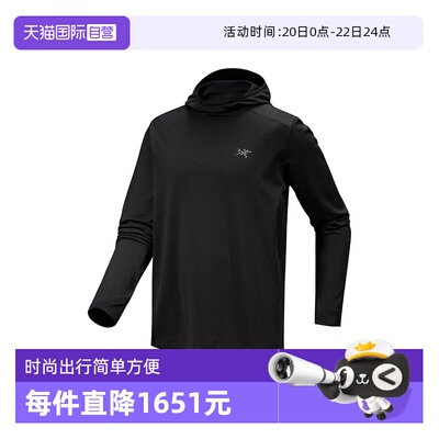 【自营】ARC‘TERYX/始祖鸟男士短款抓绒衫黑色长袖