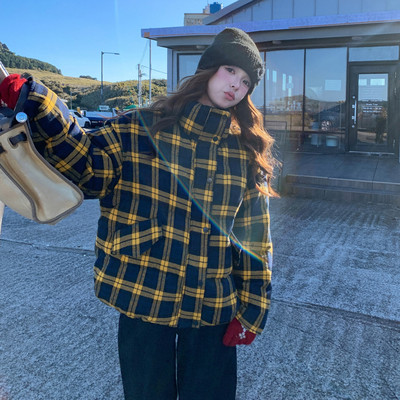 90绒！新品格子加厚羽绒服2C298-w419 P335 K468