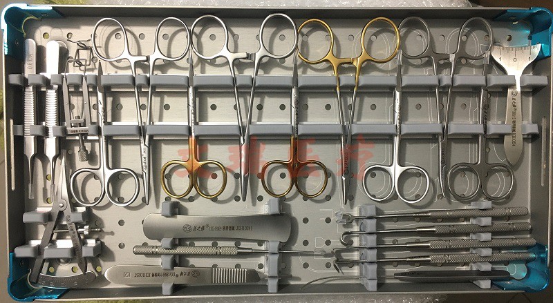 骏骋匠之锋眼部综合器械套装二十三件套弯剪持针钳拉钩眼用规