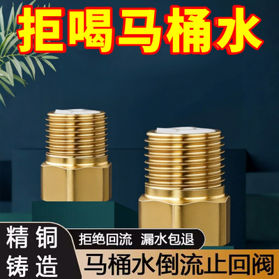 单向止回阀卫生间水管马桶防反水回水4分止逆阀热水器水表逆止阀