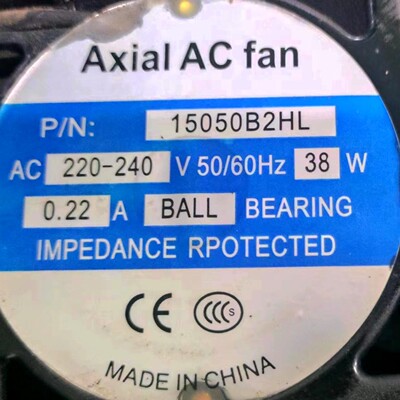 全新原装 AXIAL AC FAN 15050B2HL 220V交流散热风扇 38W 0.22A